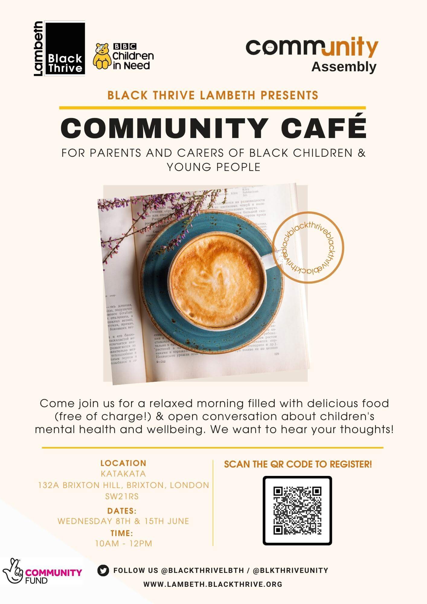 Community Cafe Flyer - Stockwell Primary