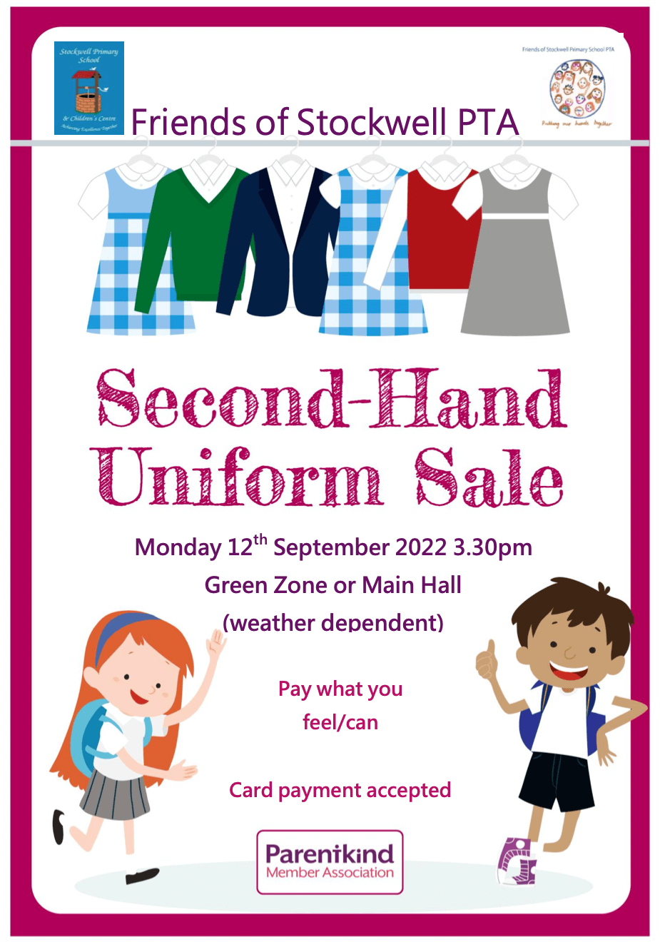 Second Hand Uniform Sale Flyer - Stockwell Primary