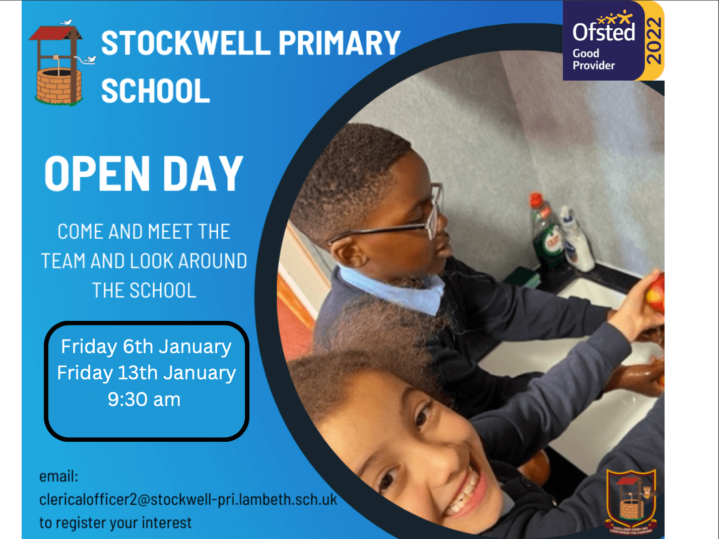 Open Morning - 6th & 13th January 2023 - Stockwell Primary