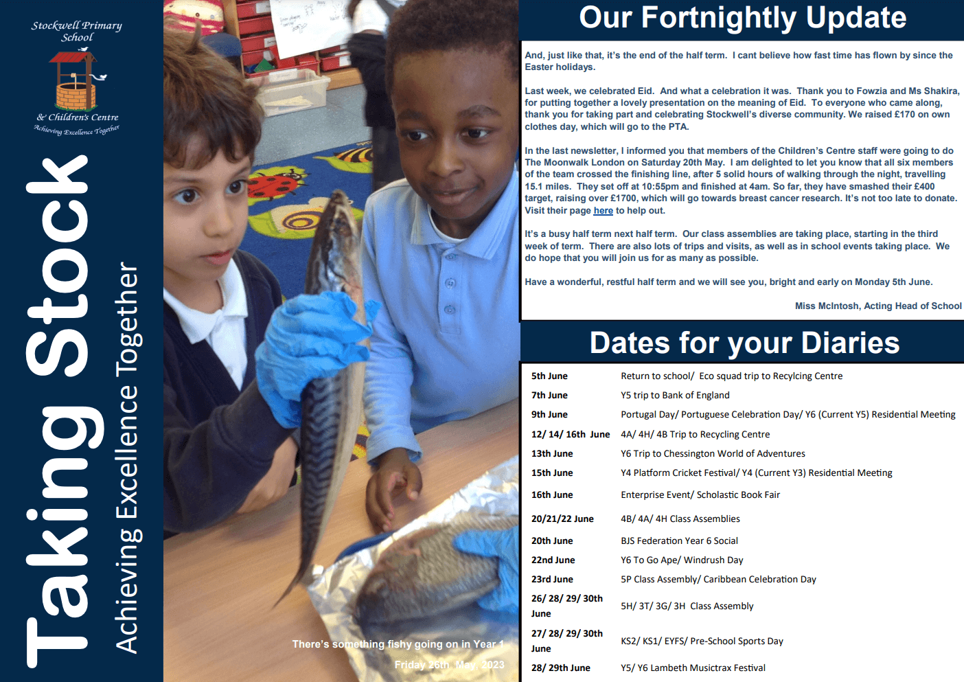 Taking Stock - 26th May 2023 - Stockwell Primary