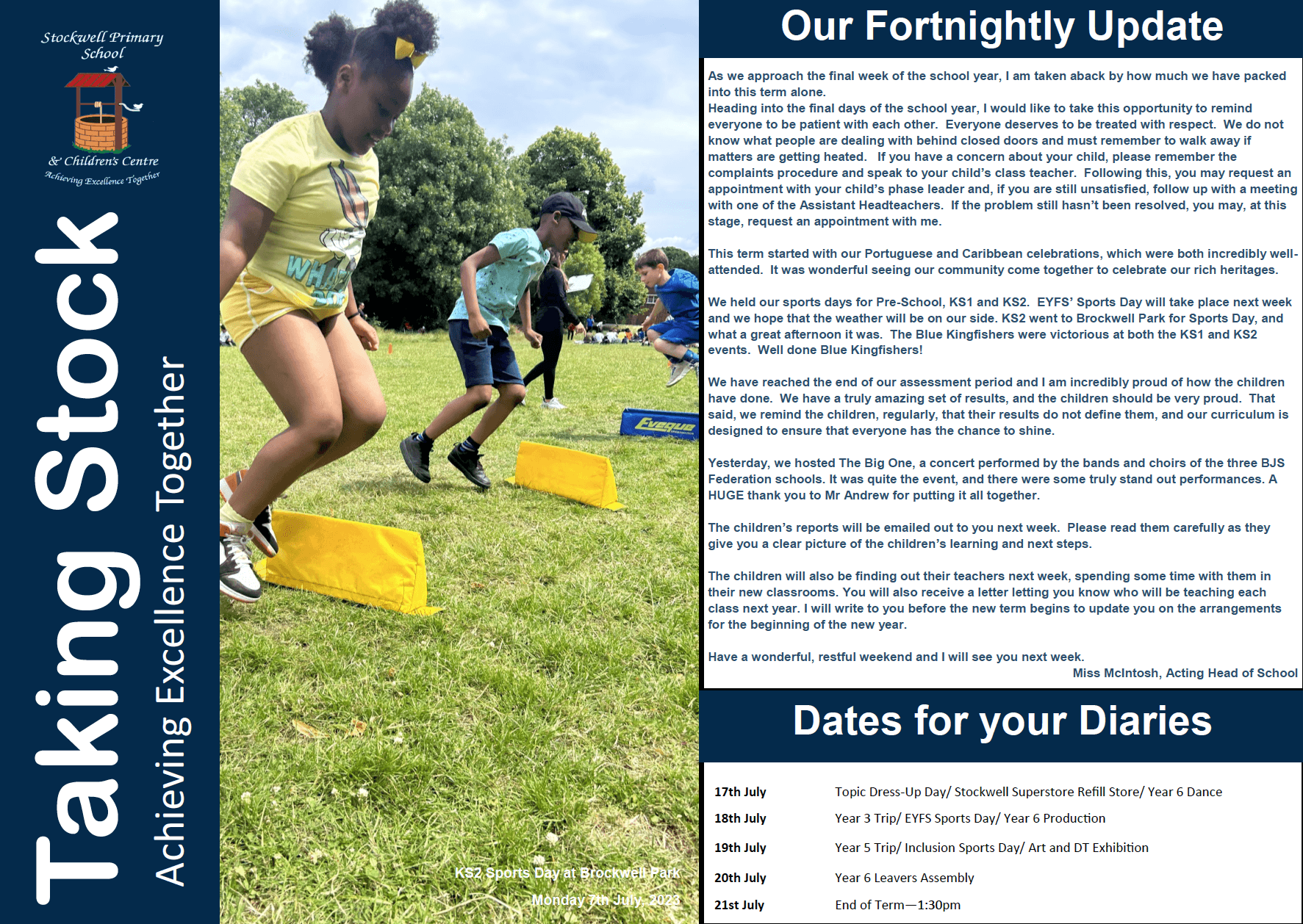 Taking Stock - 14th July 2023 - Stockwell Primary